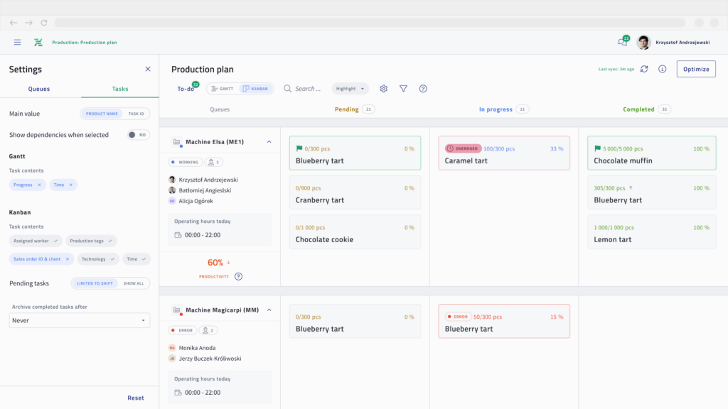 Kanban View for Production Planning: Lean Manufacturing Dashboard ...