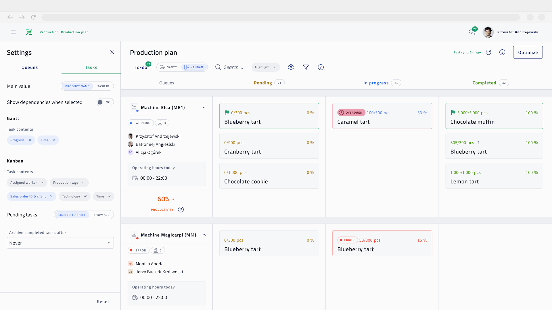 Kanban View for Production Planning: Lean Manufacturing Dashboard ...